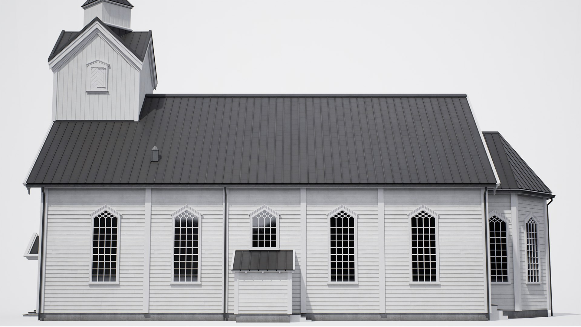 Game-Ready Scandinavian Church Low-poly 3D - TurboSquid 2093311