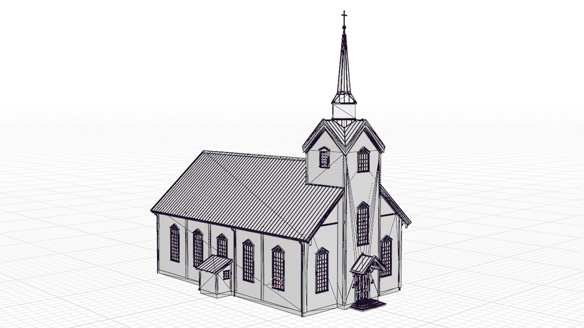 Game-Ready Scandinavian Church Low-poly 3D - TurboSquid 2093311