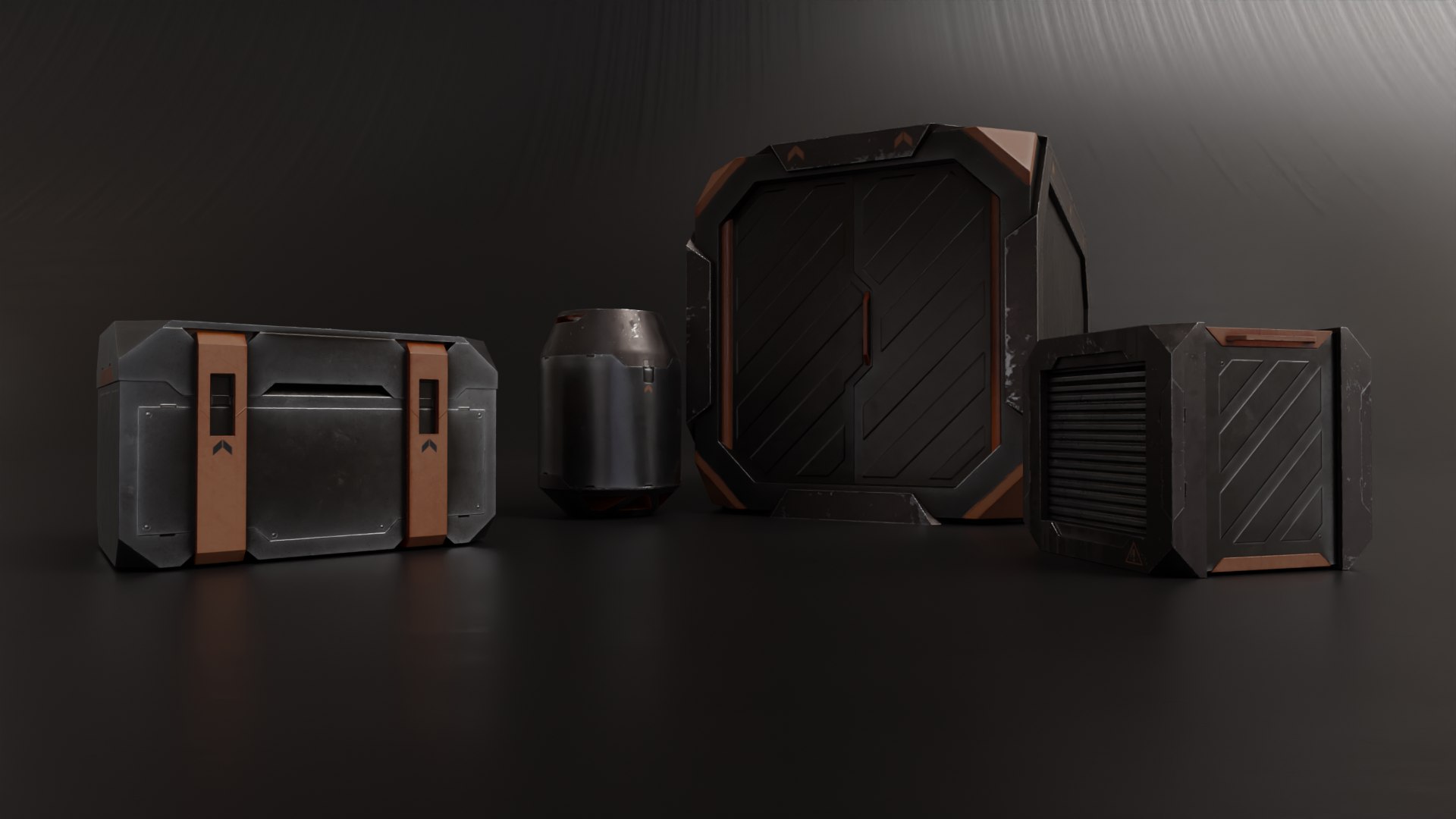 Sci-Fi Crates pack - Game ready model - TurboSquid 2099654