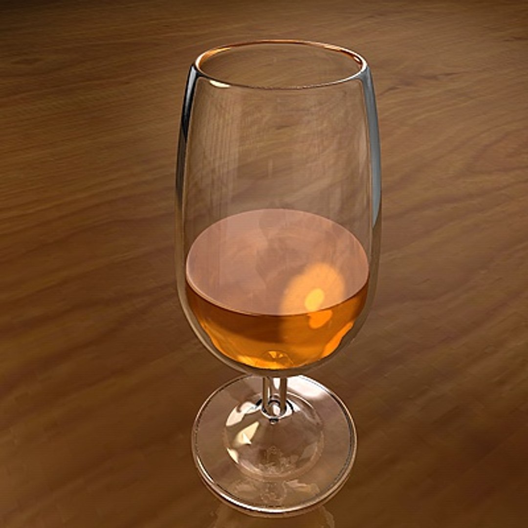 3d Sherry Glass Liquid