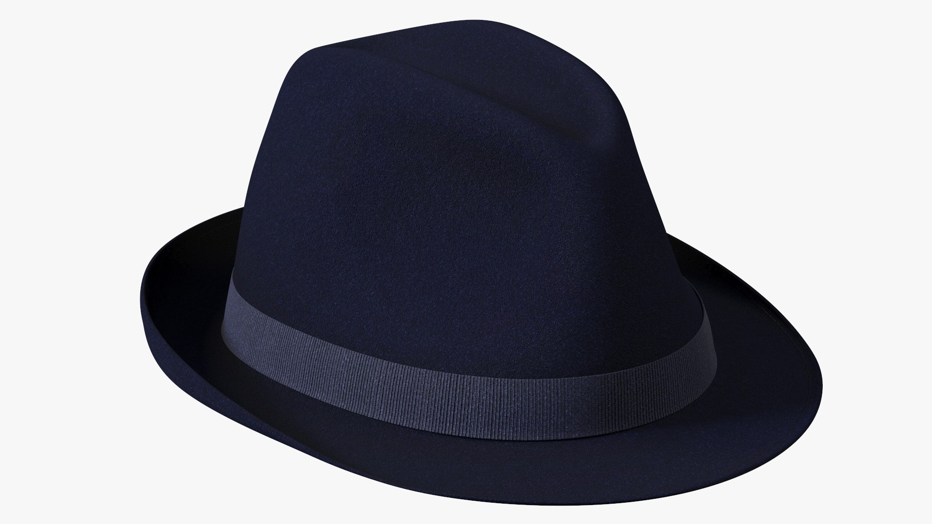 3D Royal Blue Fedora With Feathers Model - TurboSquid 2148557