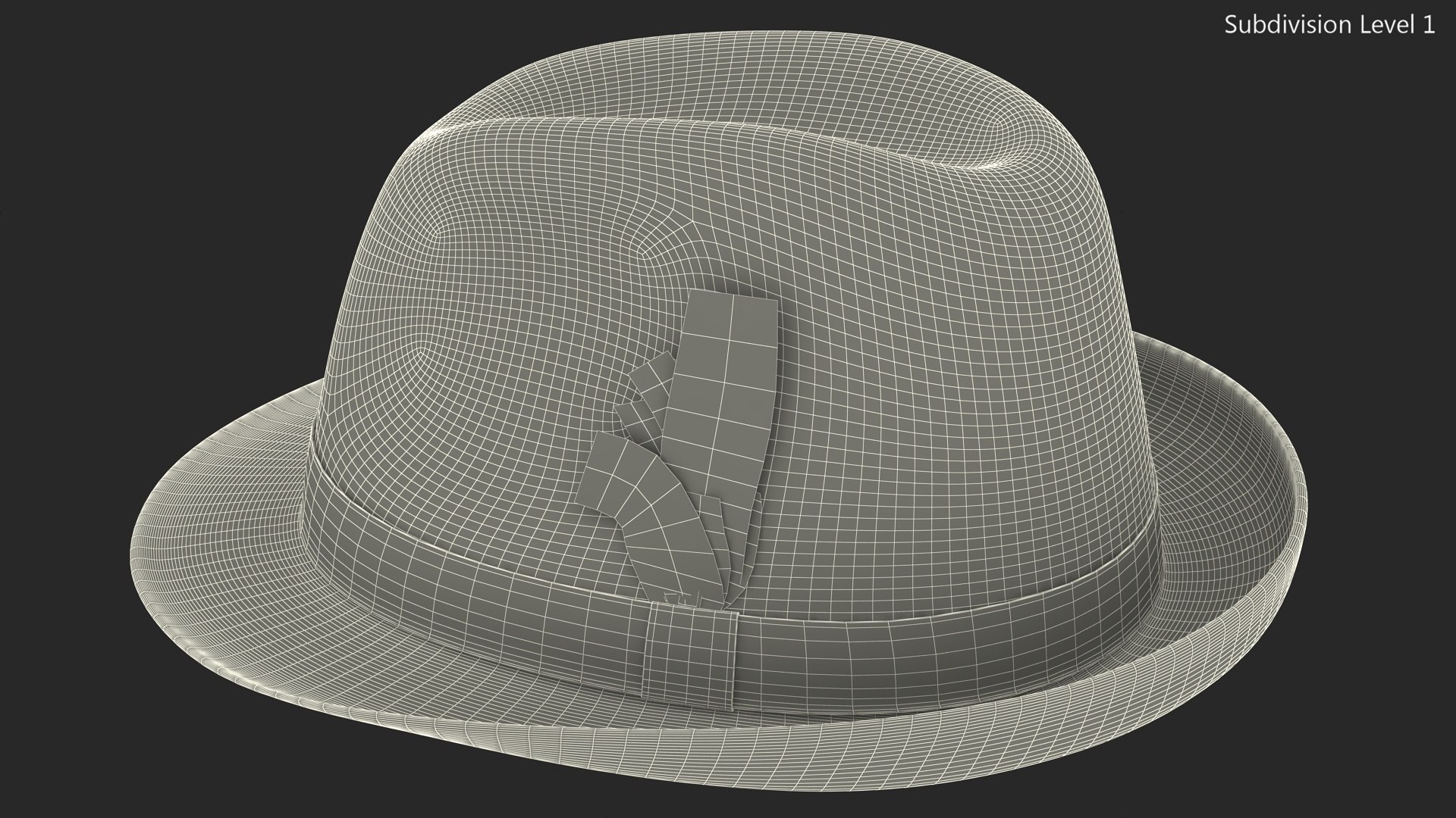 3D Royal Blue Fedora With Feathers Model - TurboSquid 2148557