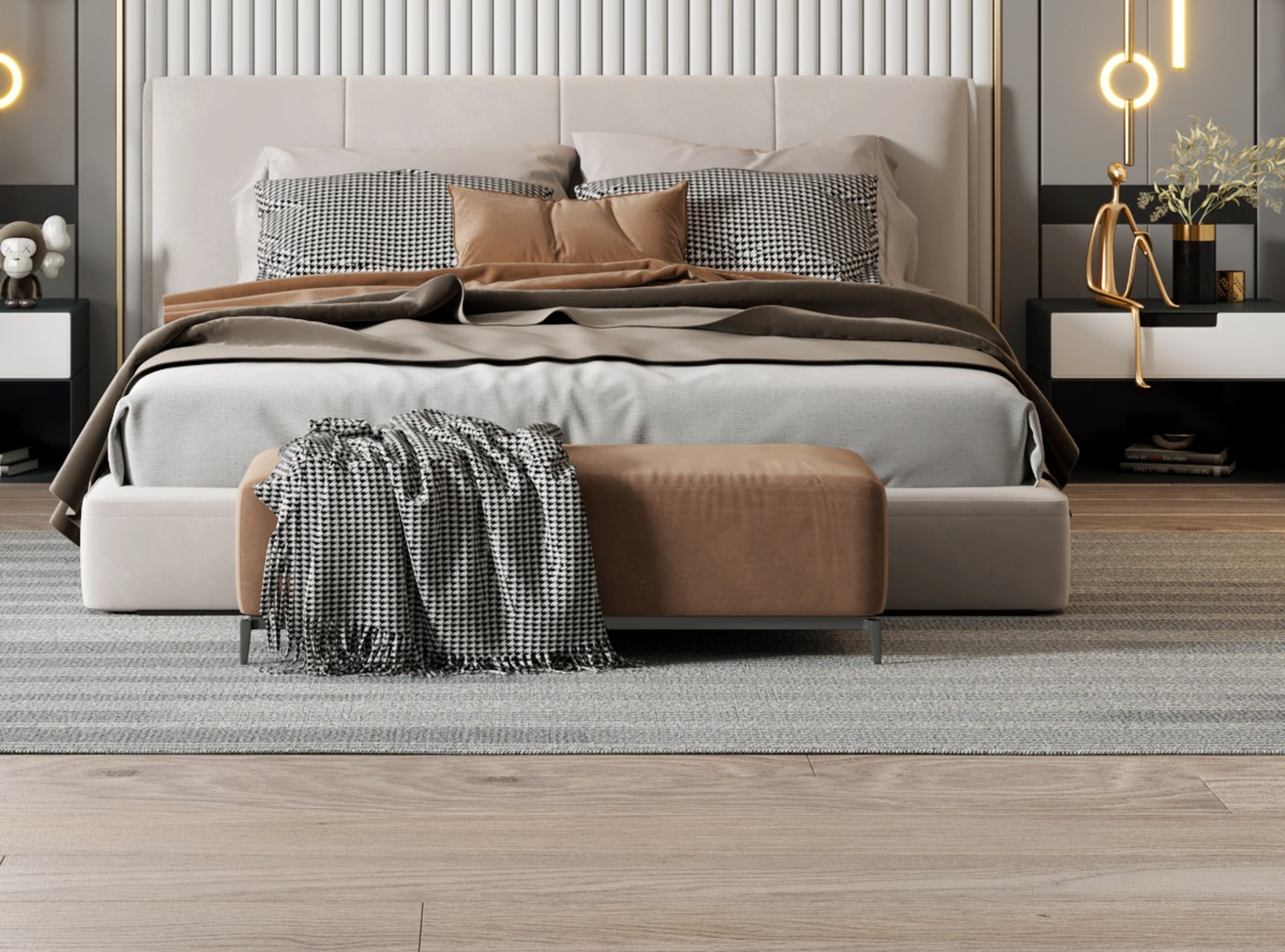 Modern bedroom model 3D model - TurboSquid 2058126