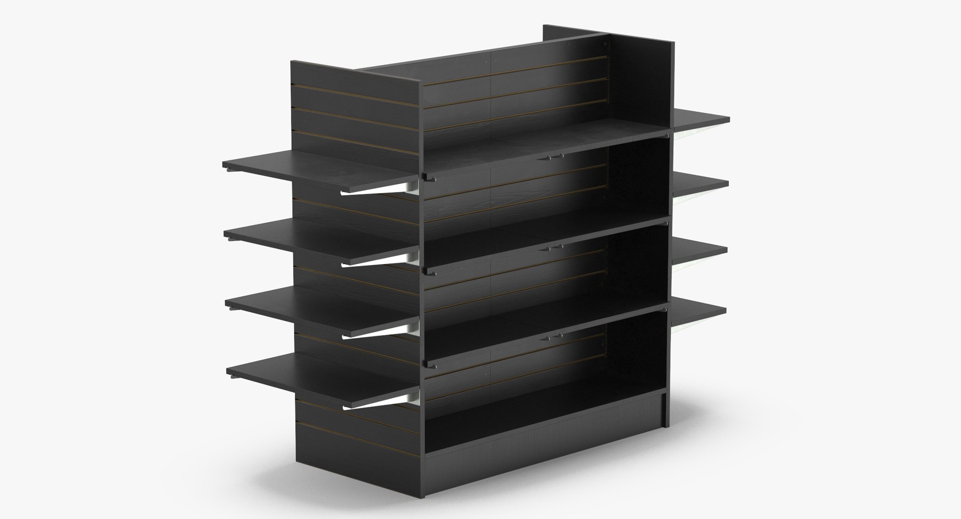 Slat wall gondolas shelves 3D model - TurboSquid 1243854