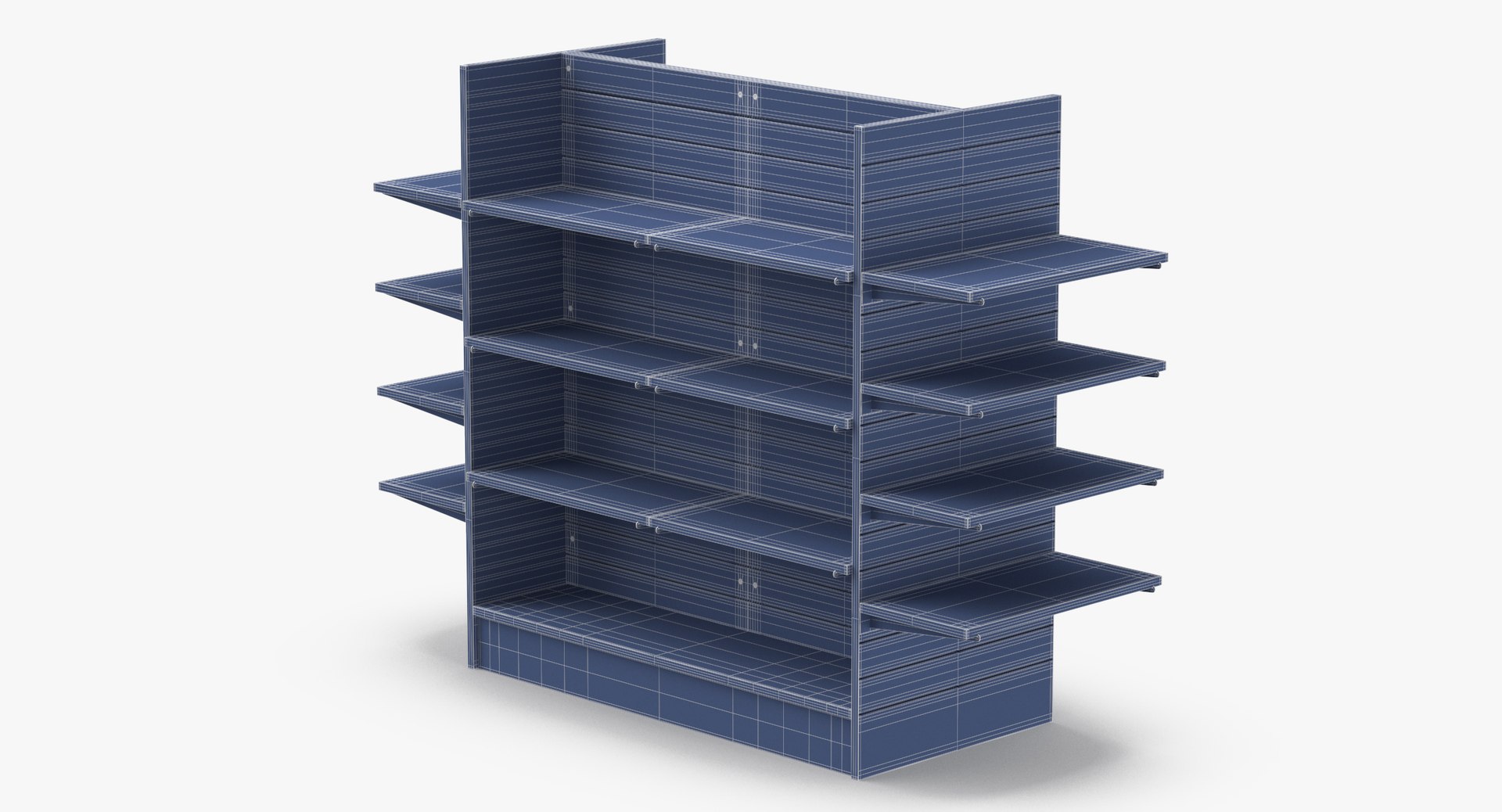 Slat wall gondolas shelves 3D model - TurboSquid 1243854