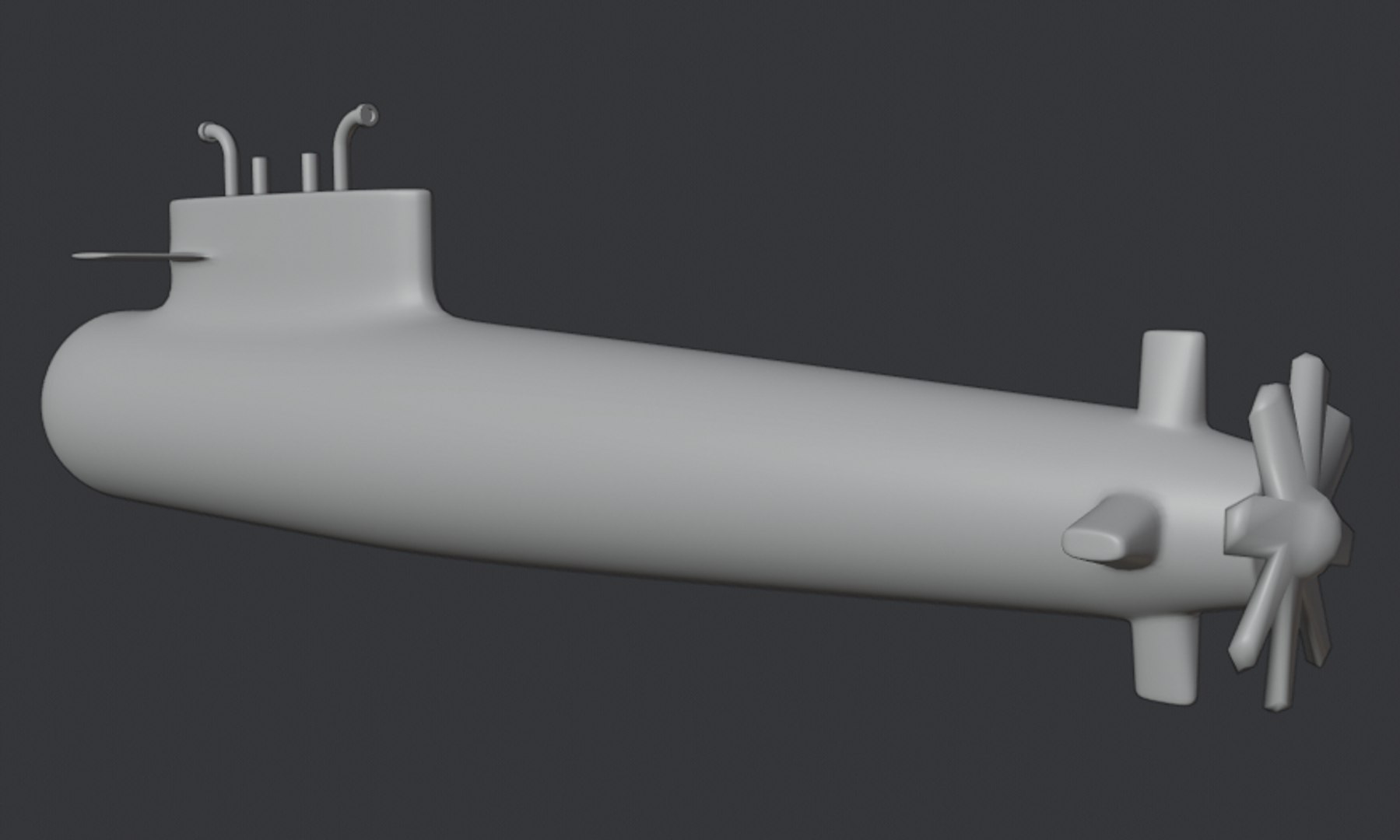 3D Simple Submarine - TurboSquid 1630891