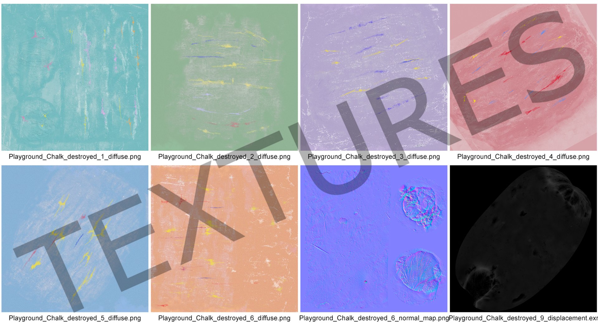 3D Assorted Colors Playground Chalk - TurboSquid 1388221