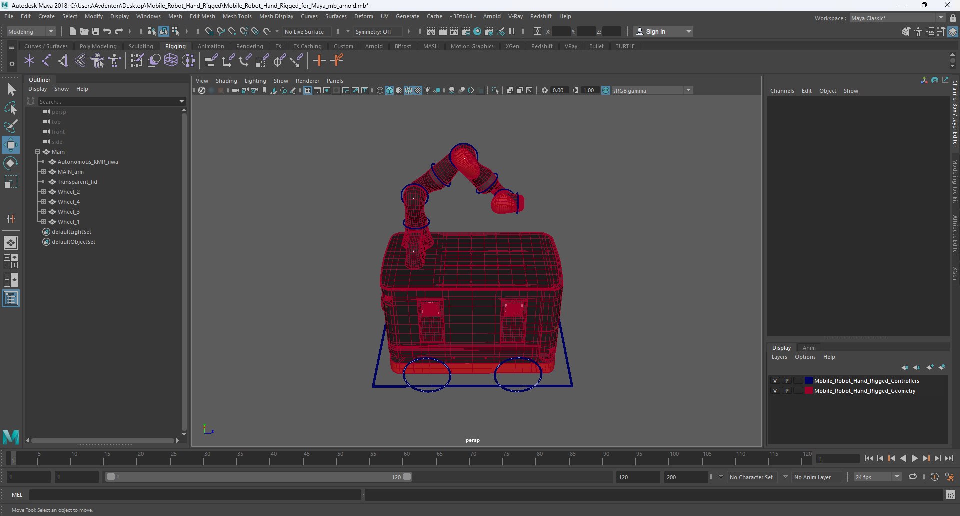3D Mobile Robot Hand Rigged For Maya - TurboSquid 2297156