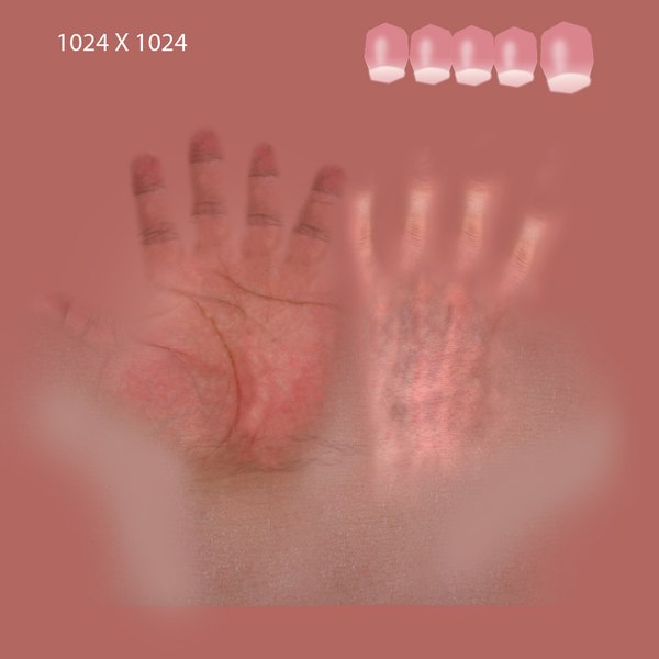 3d hand thumbs model