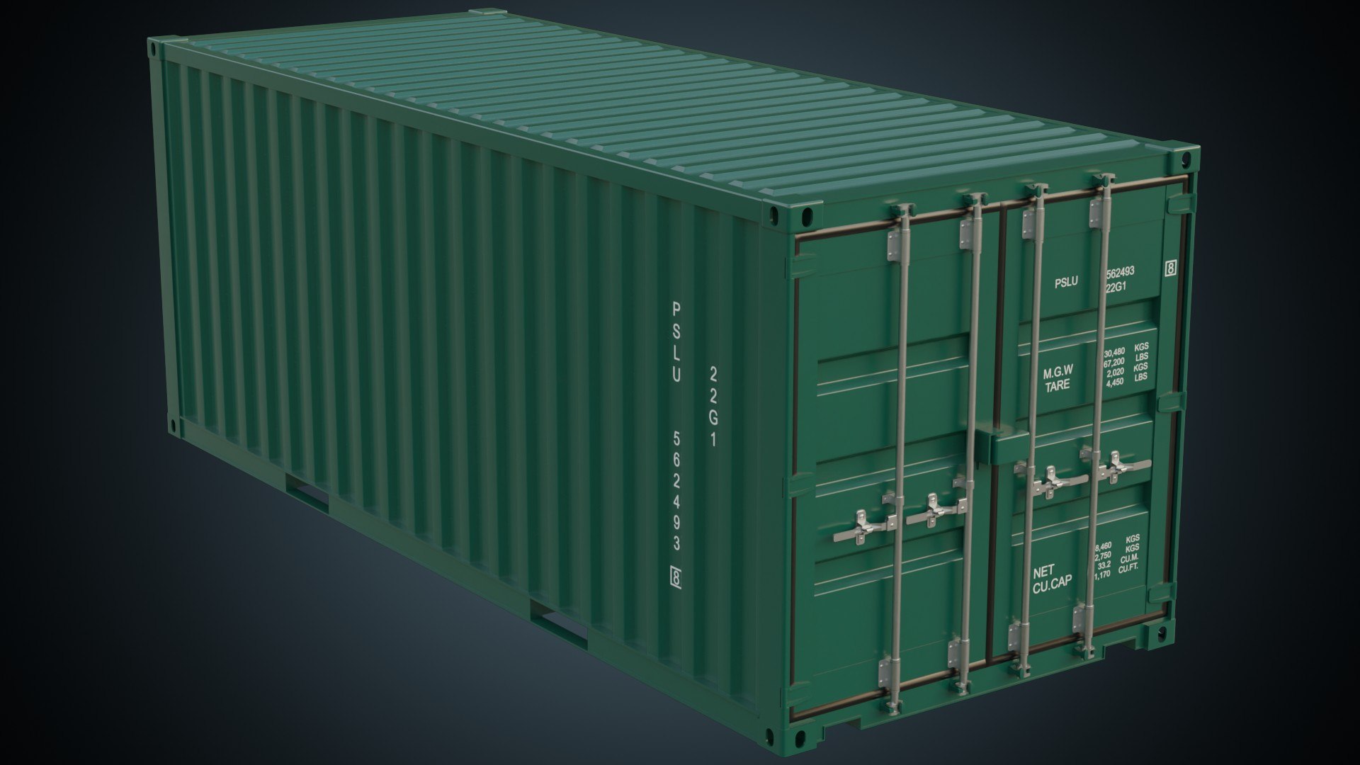 3D Cargo Container 6A - TurboSquid 2313227