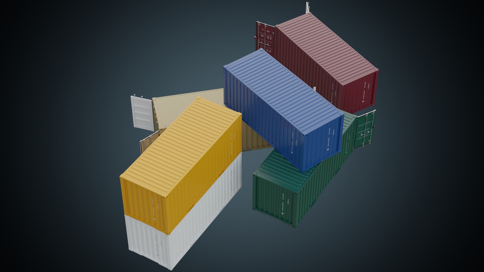 3D Cargo Container 6A - TurboSquid 2313227