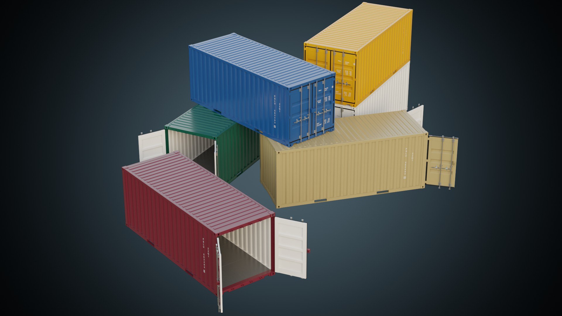 3D Cargo Container 6A - TurboSquid 2313227