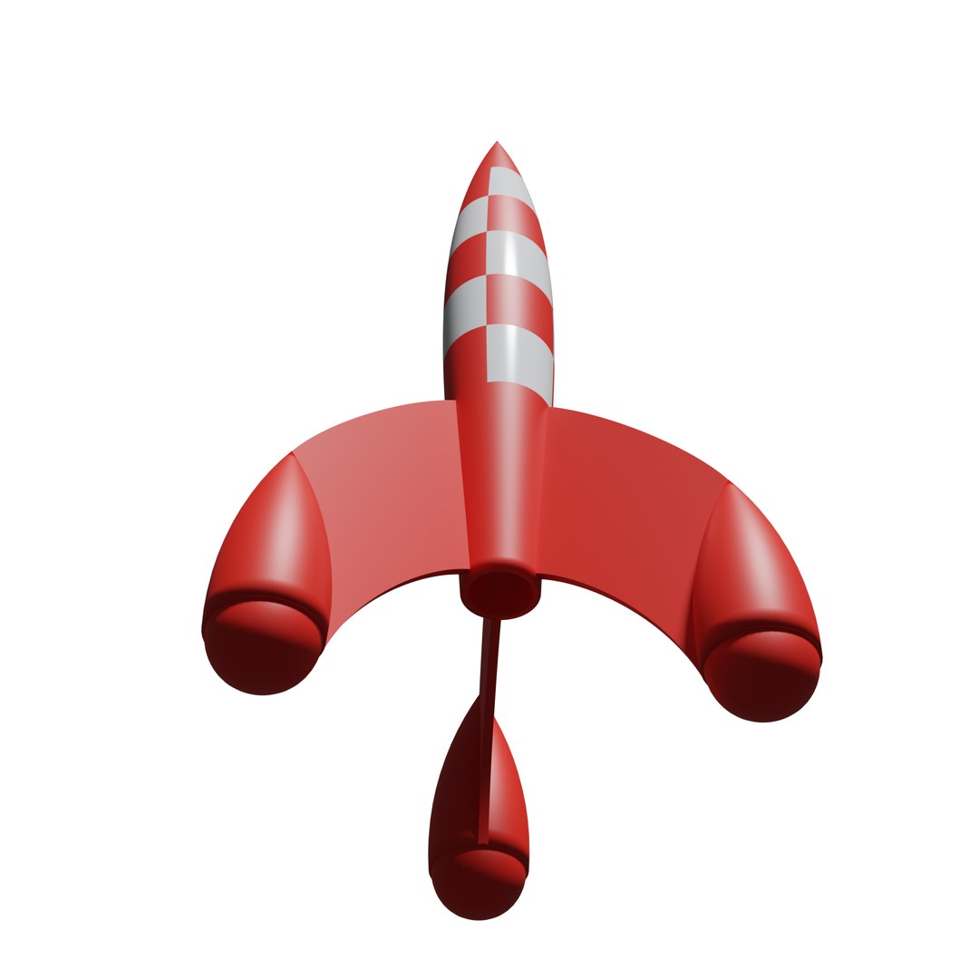 Tintin Rocket 3D Model - TurboSquid 1575577