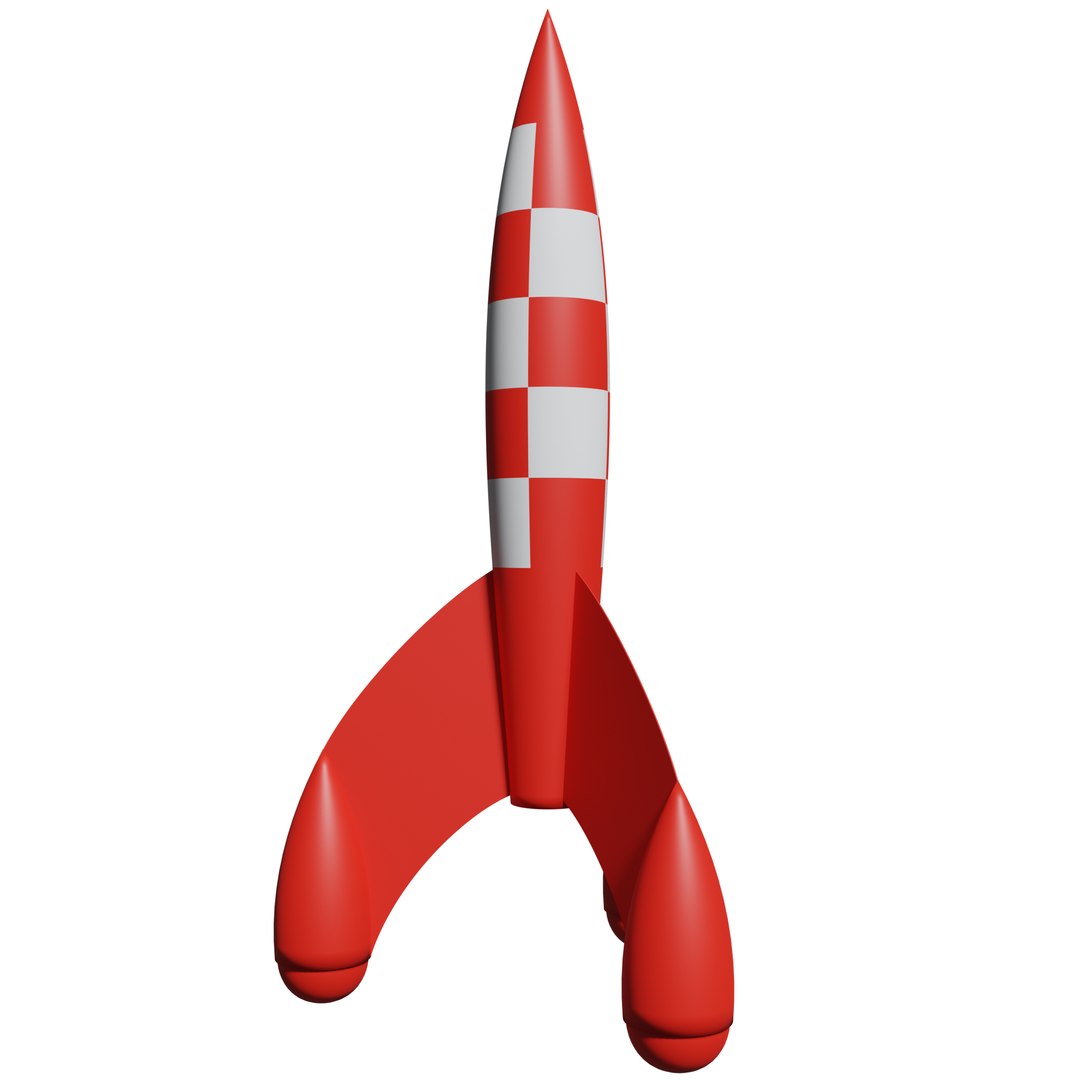 Tintin Rocket 3D Model - TurboSquid 1575577