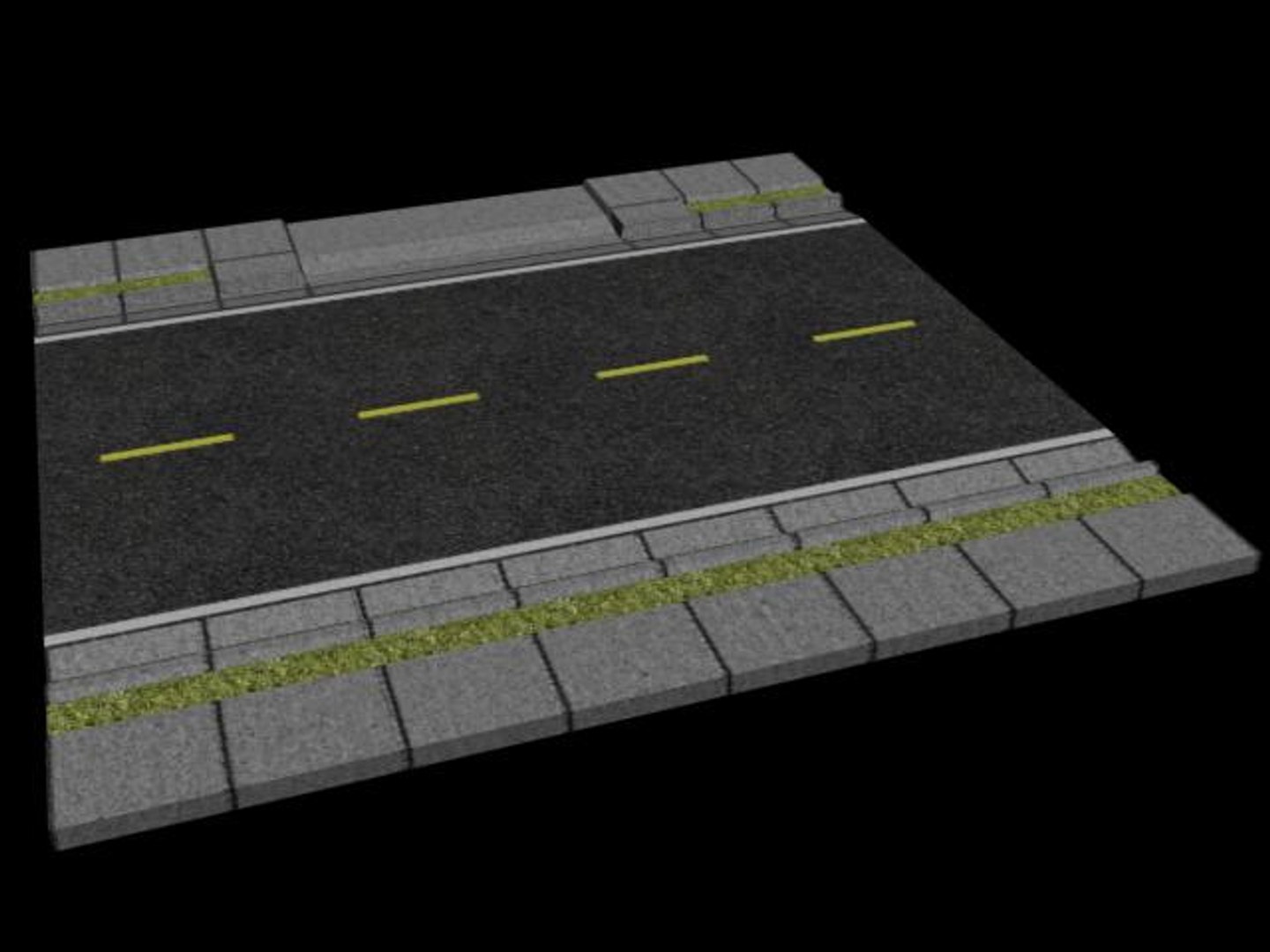 Free Obj Model Road Street Cities Intersection