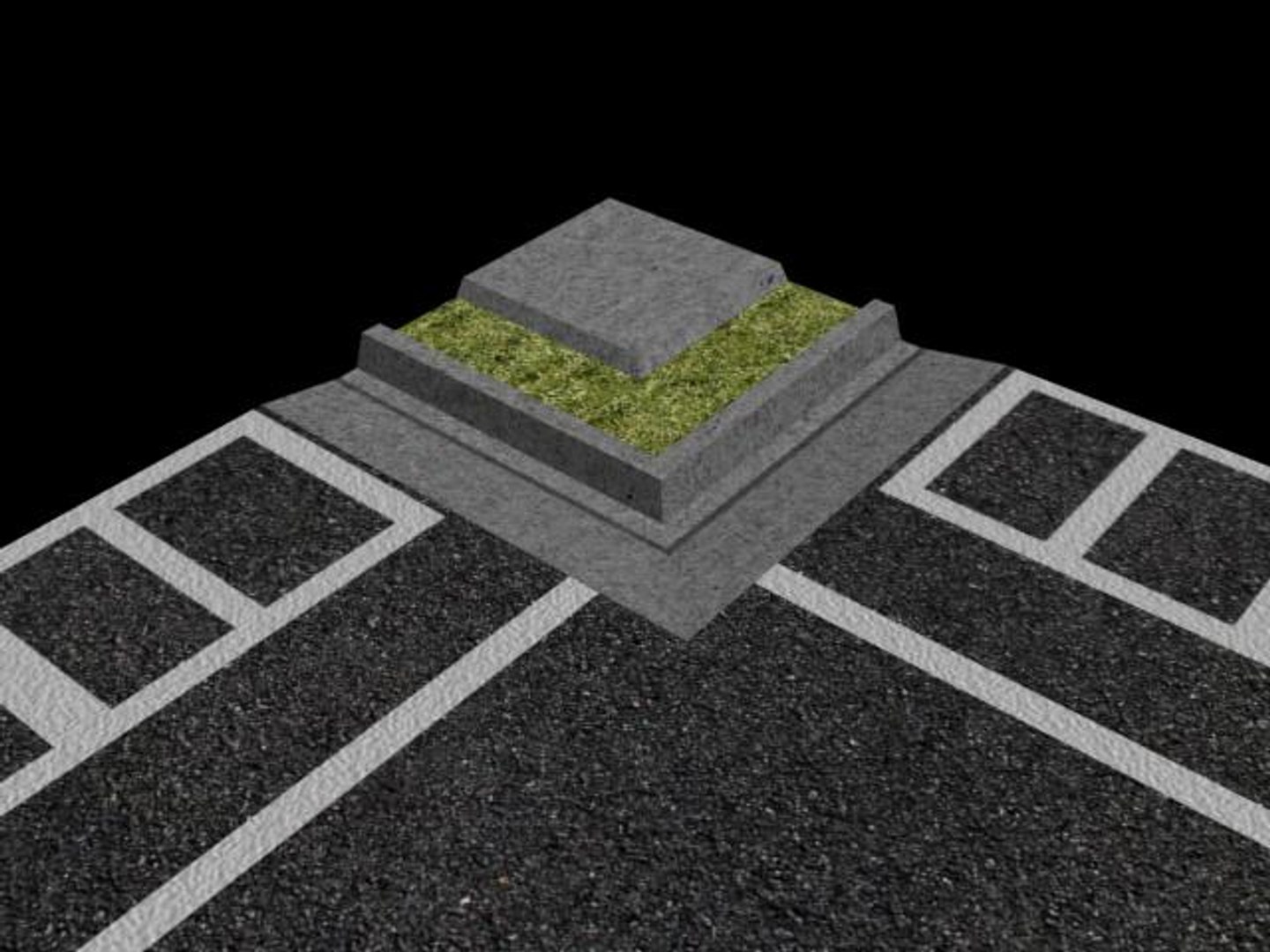 Free Obj Model Road Street Cities Intersection
