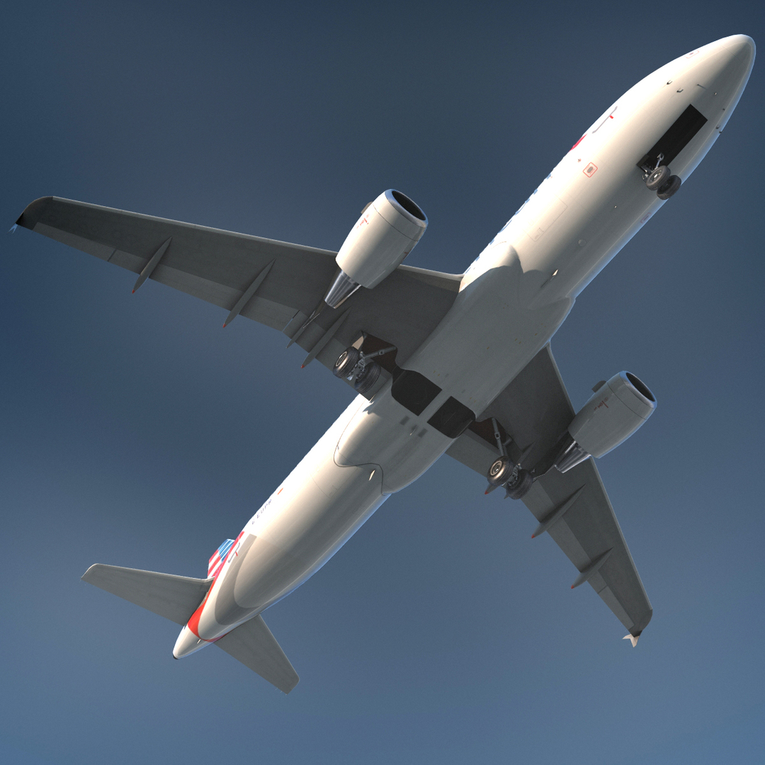 3d airbus a320 american airlines