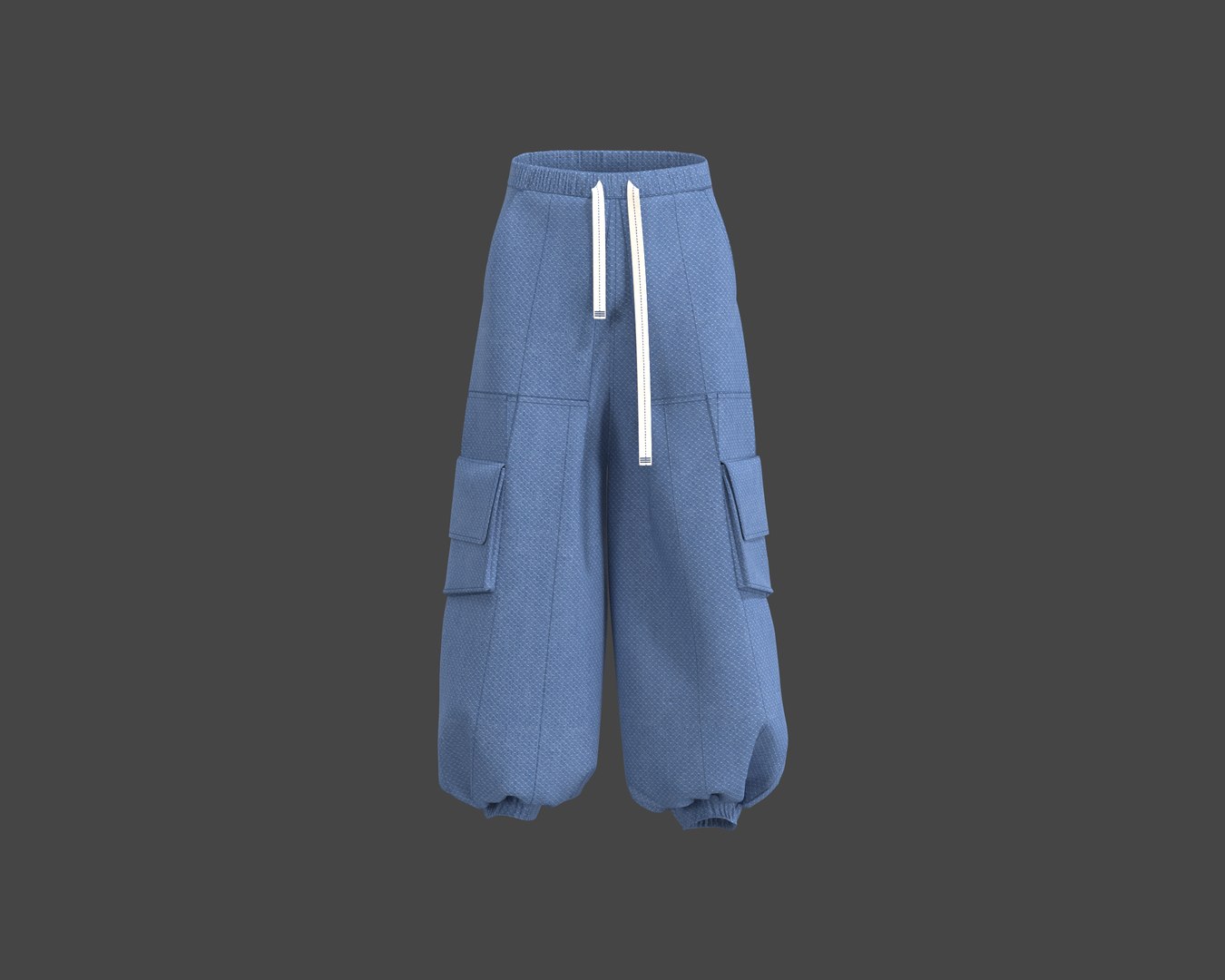 Mens Multiple Pockets Long Baggy Pants 3D Model - TurboSquid 2291294