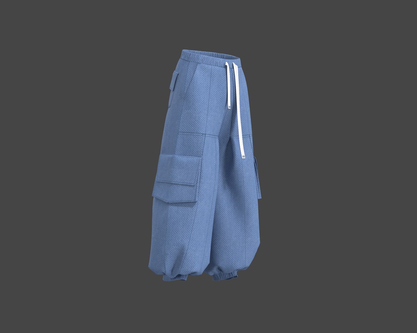 Mens Multiple Pockets Long Baggy Pants 3D Model - TurboSquid 2291294