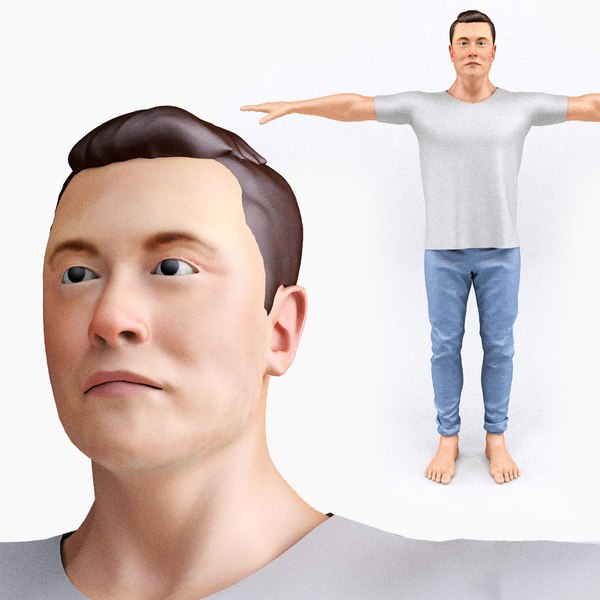modelo 3d Elon Musk - Human Body and Face - TurboSquid 1972315