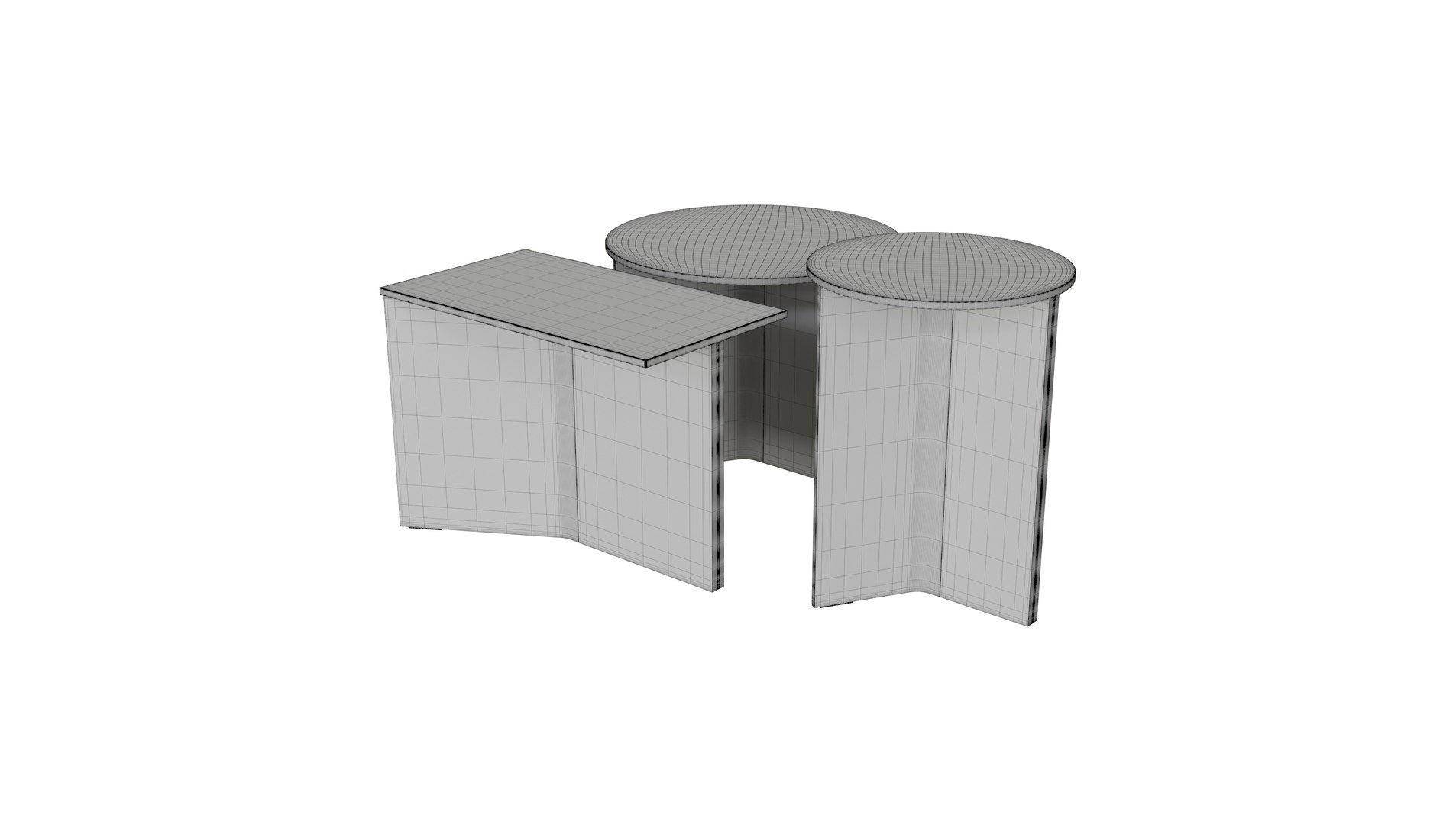 3D Slit Table Wood - TurboSquid 1938263