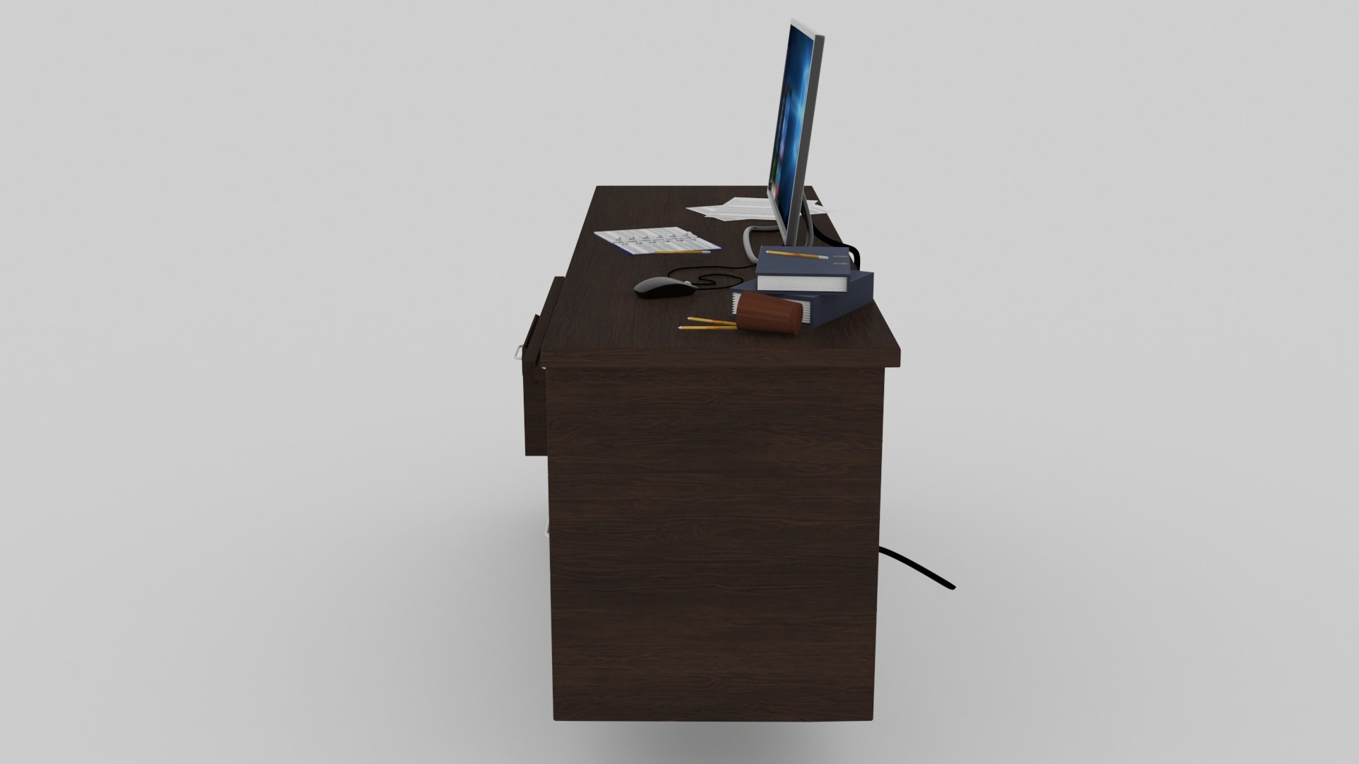 3D officerdesk desk model - TurboSquid 1210916