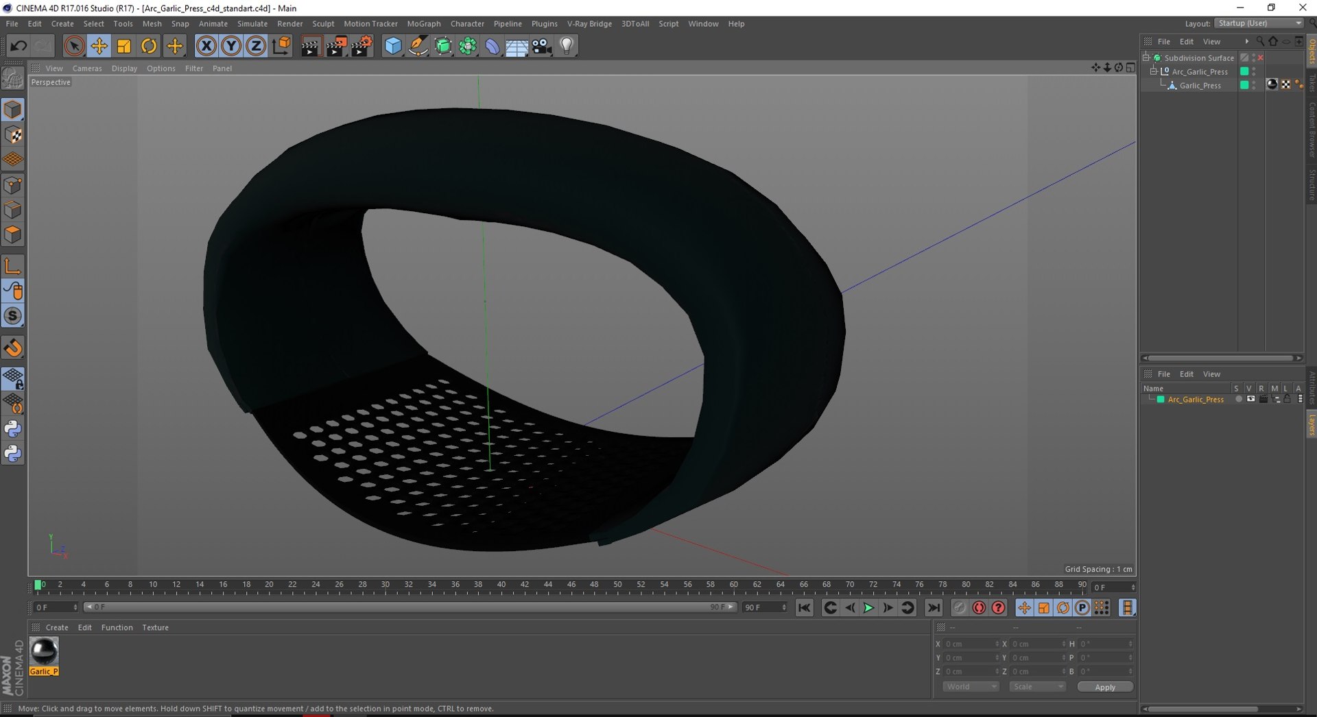 Arc Garlic Press Model - TurboSquid 2115196