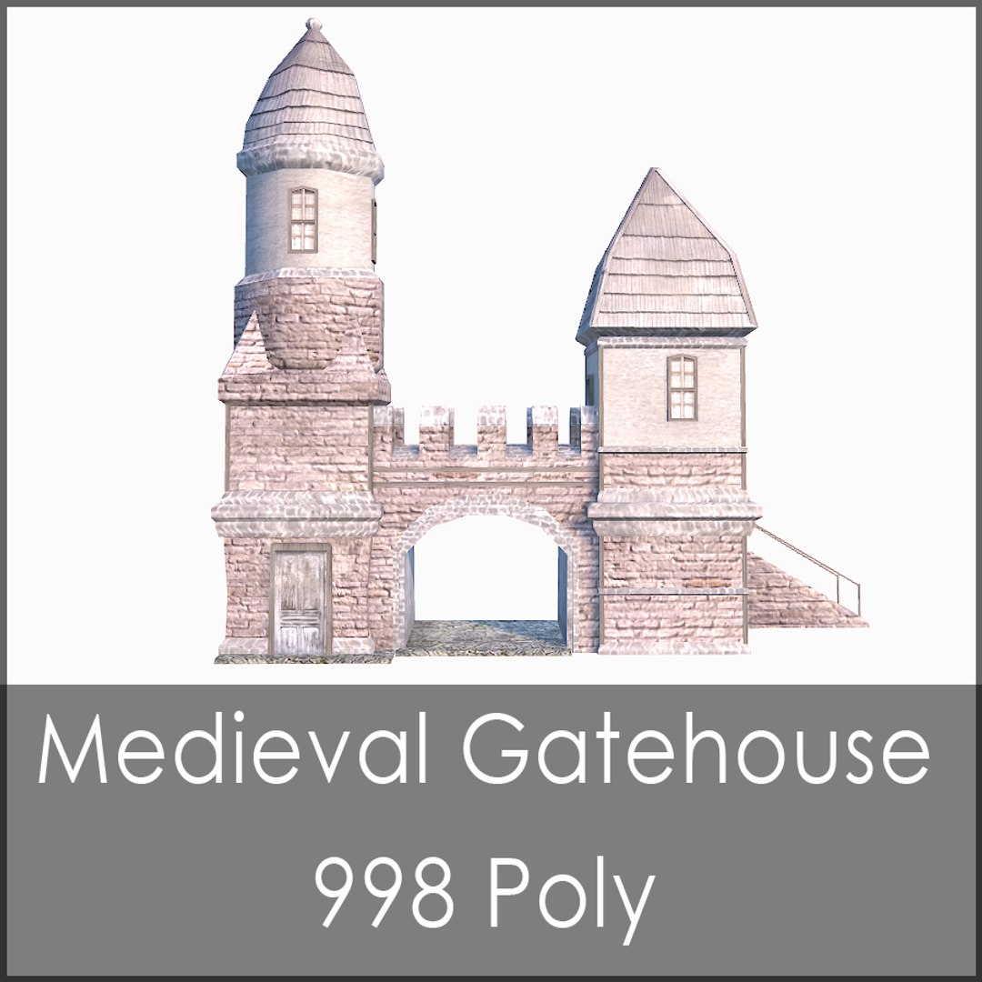 3d Model Medieval Gatehouse