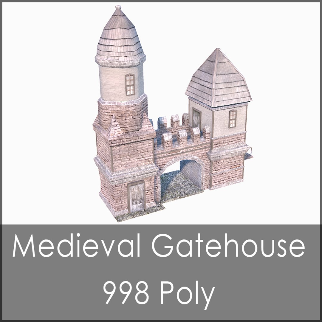 3d Model Medieval Gatehouse