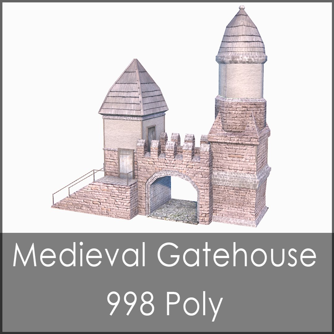 3d Model Medieval Gatehouse