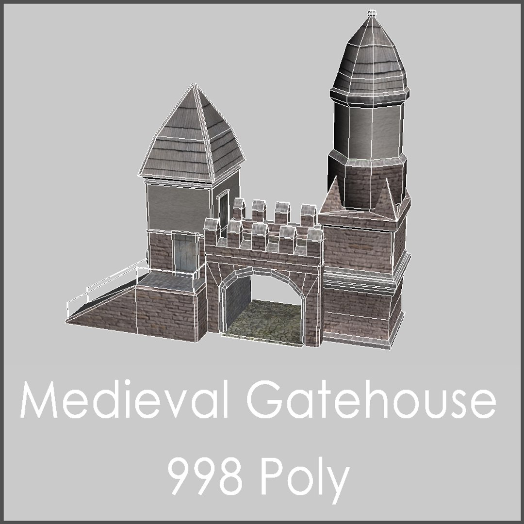 3d Model Medieval Gatehouse