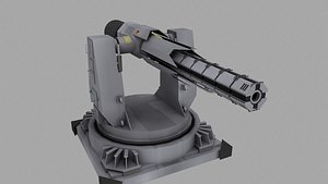 particle gun turret 3d model