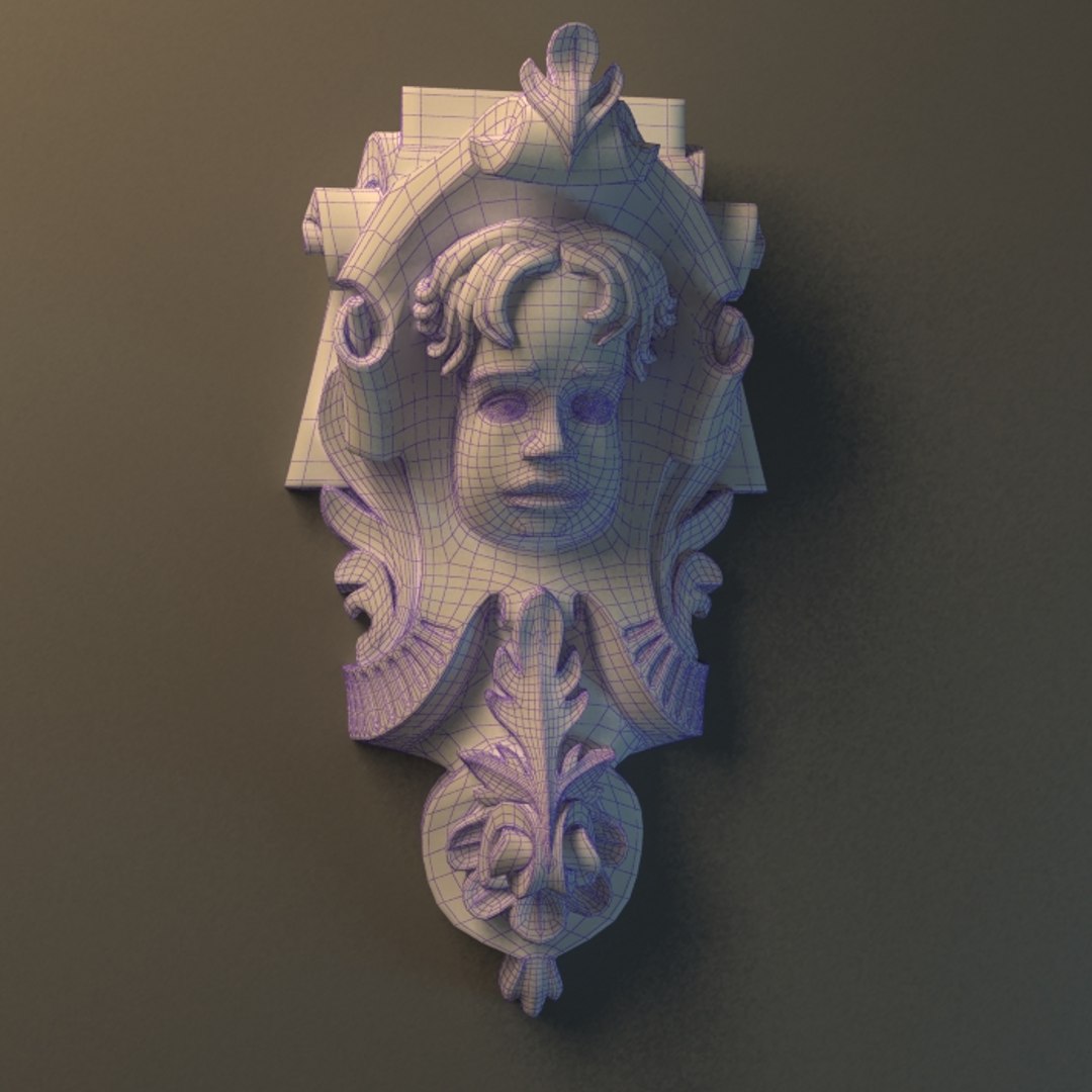 3d Corbel Cupid Face