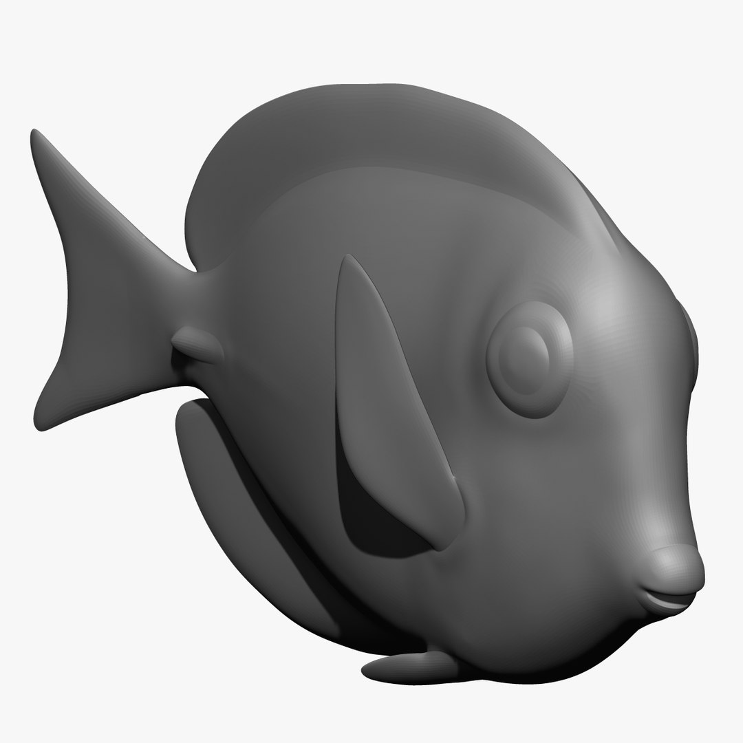 Powder Blue Tang Fish 3D - TurboSquid 2045013