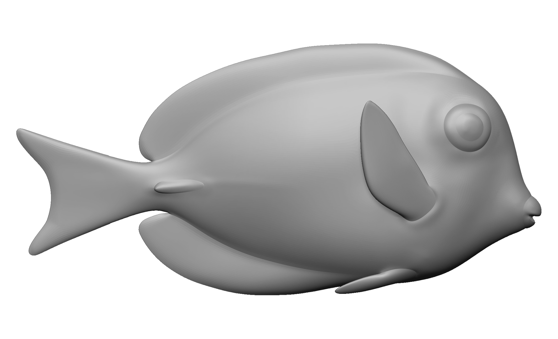 Powder Blue Tang Fish 3D - TurboSquid 2045013