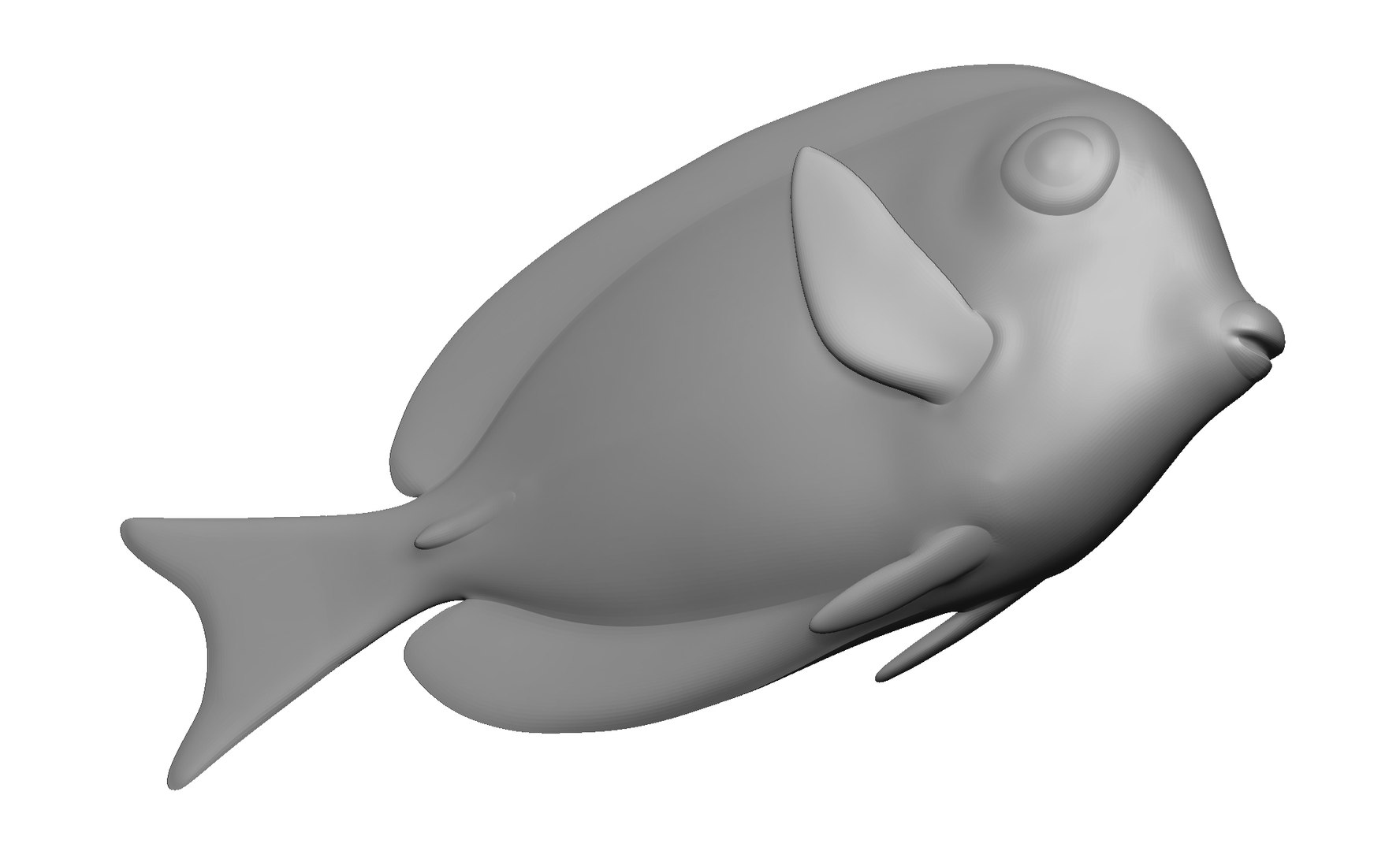 Powder Blue Tang Fish 3D - TurboSquid 2045013