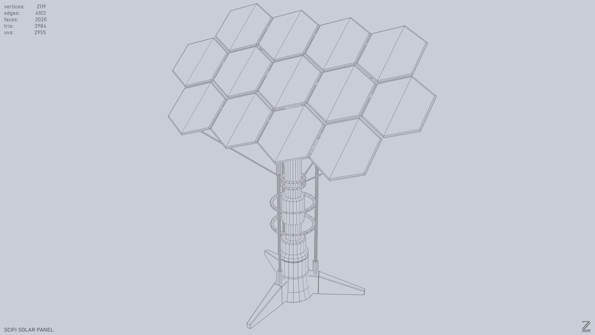 3D Scifi Solar Panel - TurboSquid 2431799