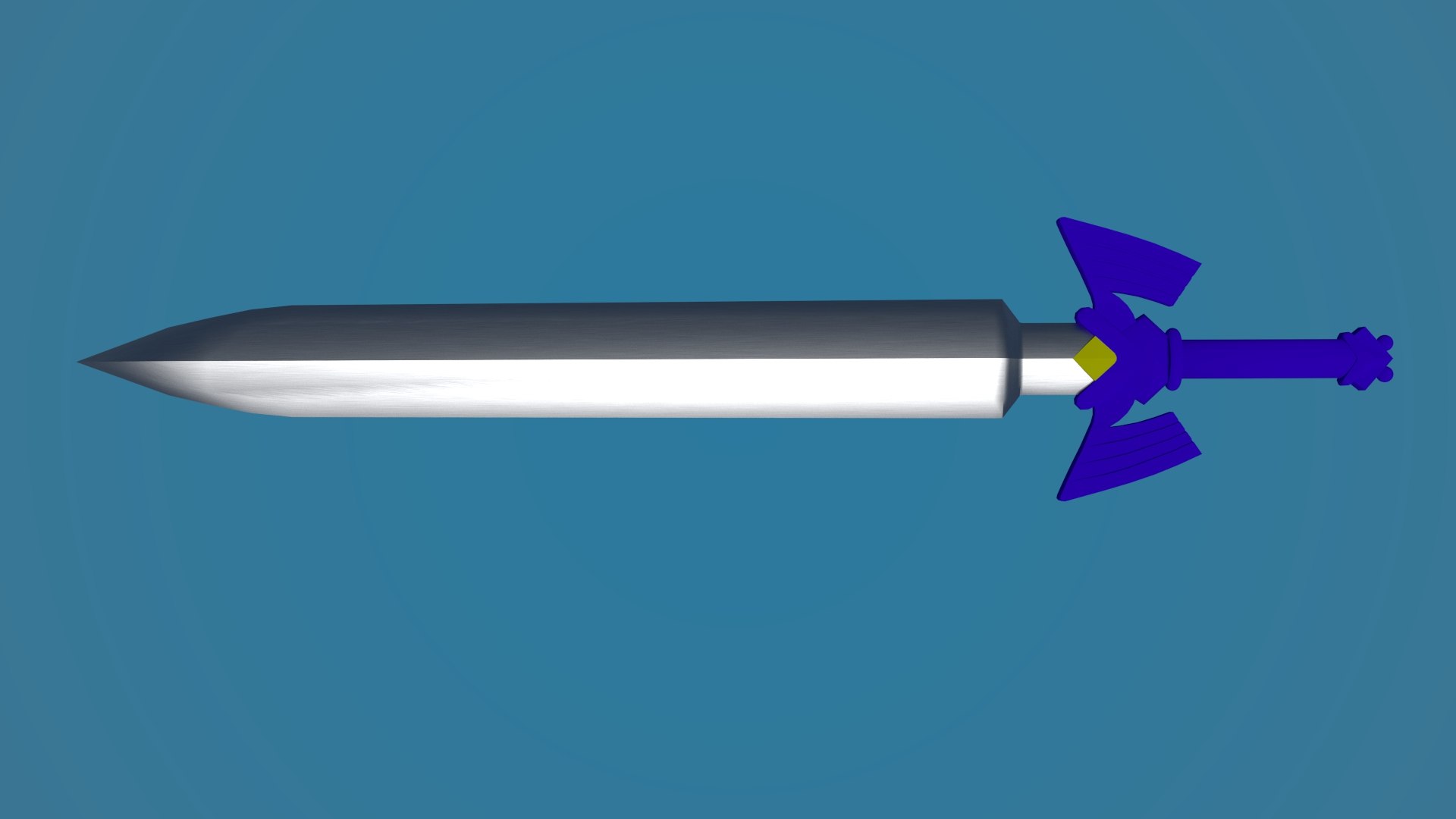 3d simple fantasy sword model