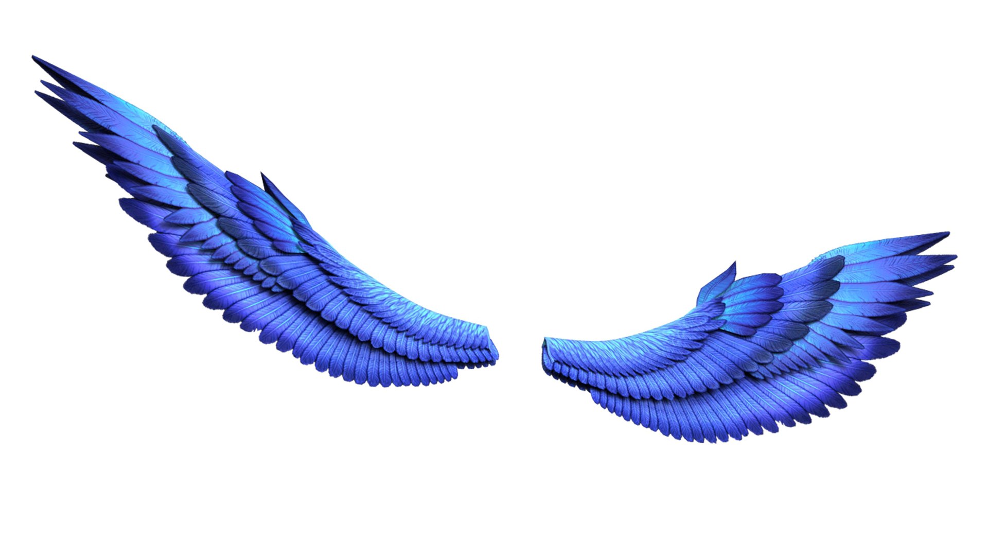 3D Fantasy Blue Wings Model - TurboSquid 1994540