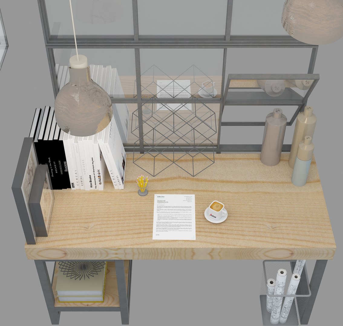 3D desk work model - TurboSquid 1676254