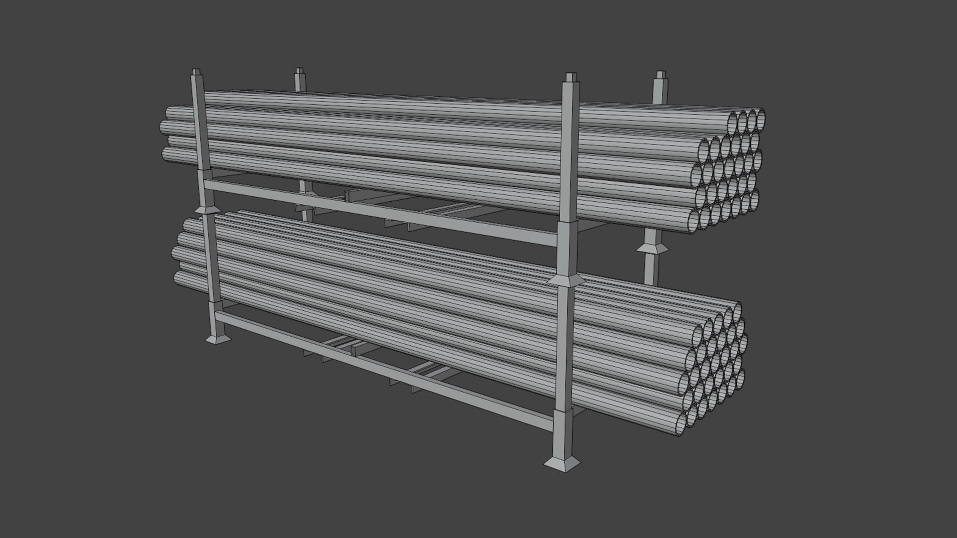 Pipes Storage Rack 3D Model - TurboSquid 2251369