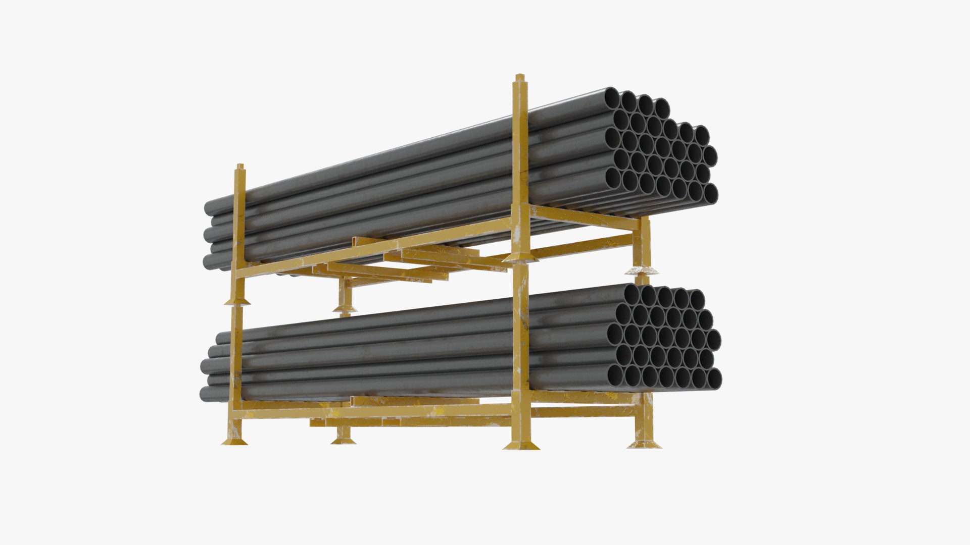 Pipes Storage Rack 3D Model - TurboSquid 2251369