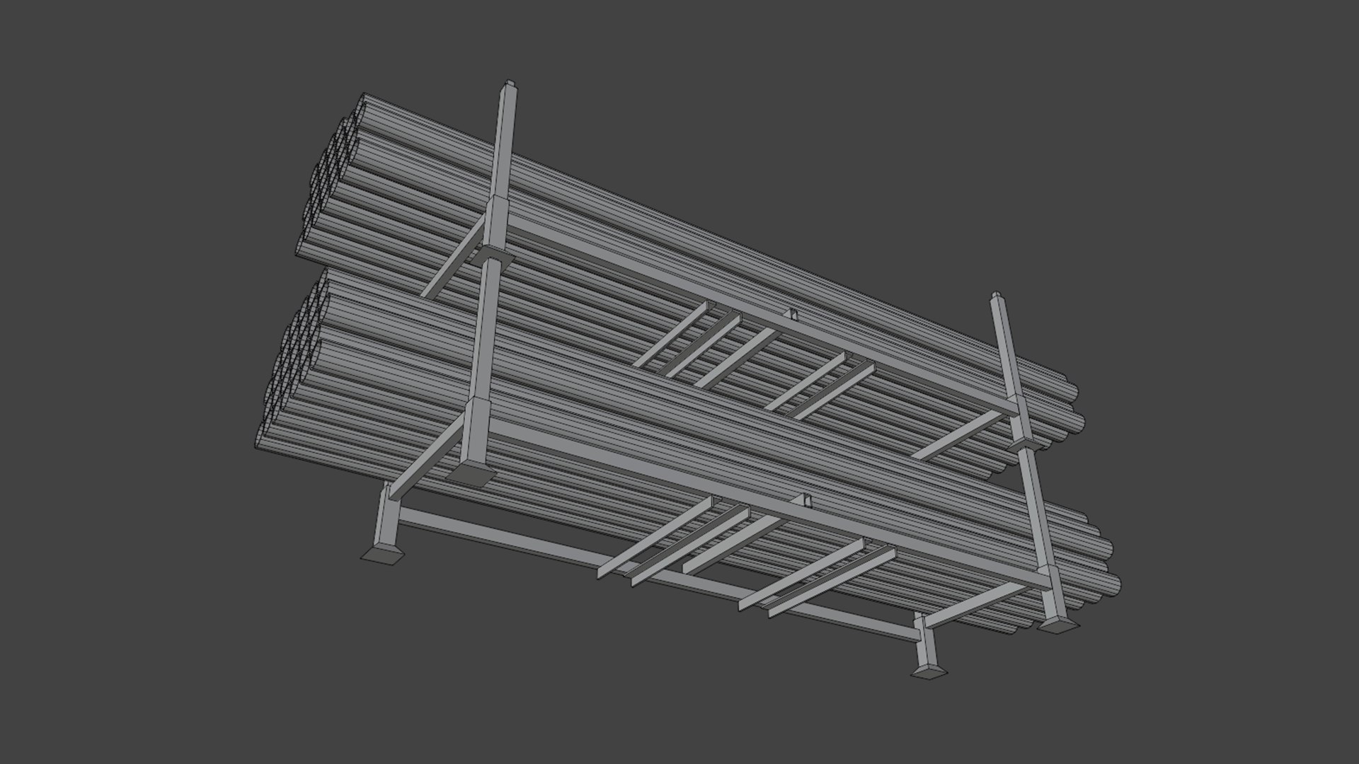 Pipes Storage Rack 3D Model - TurboSquid 2251369