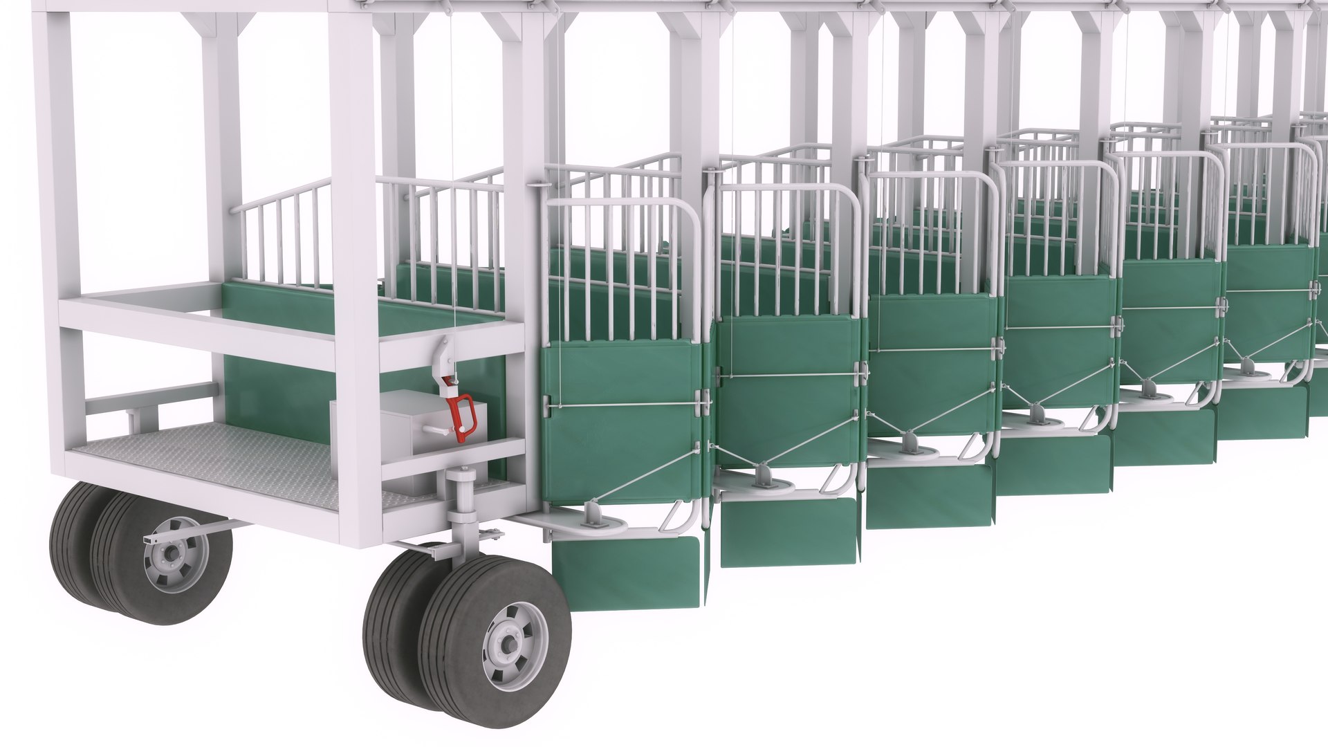 3D Horse Start Gate With Tractor - TurboSquid 2271619