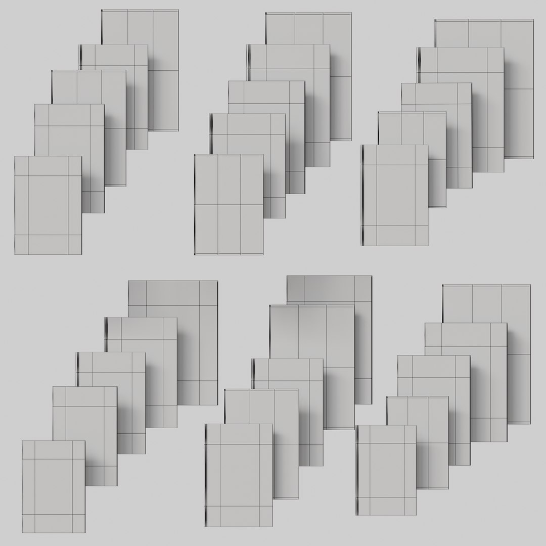 Set Of Books 07 3D Model - TurboSquid 1909266