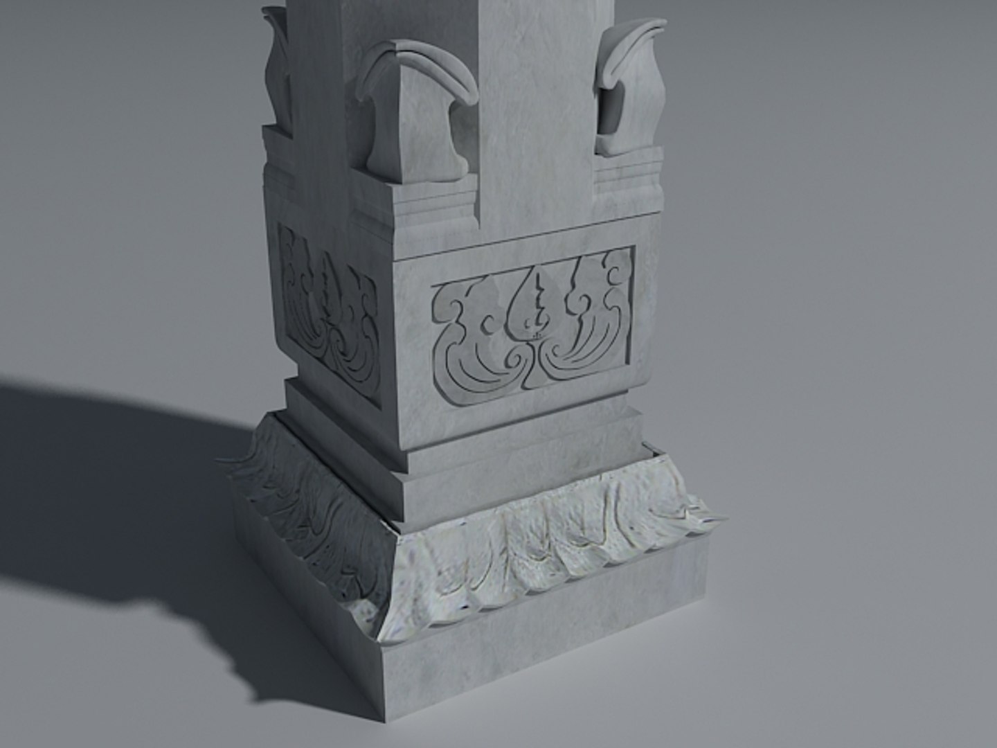 3d Indian Column Model