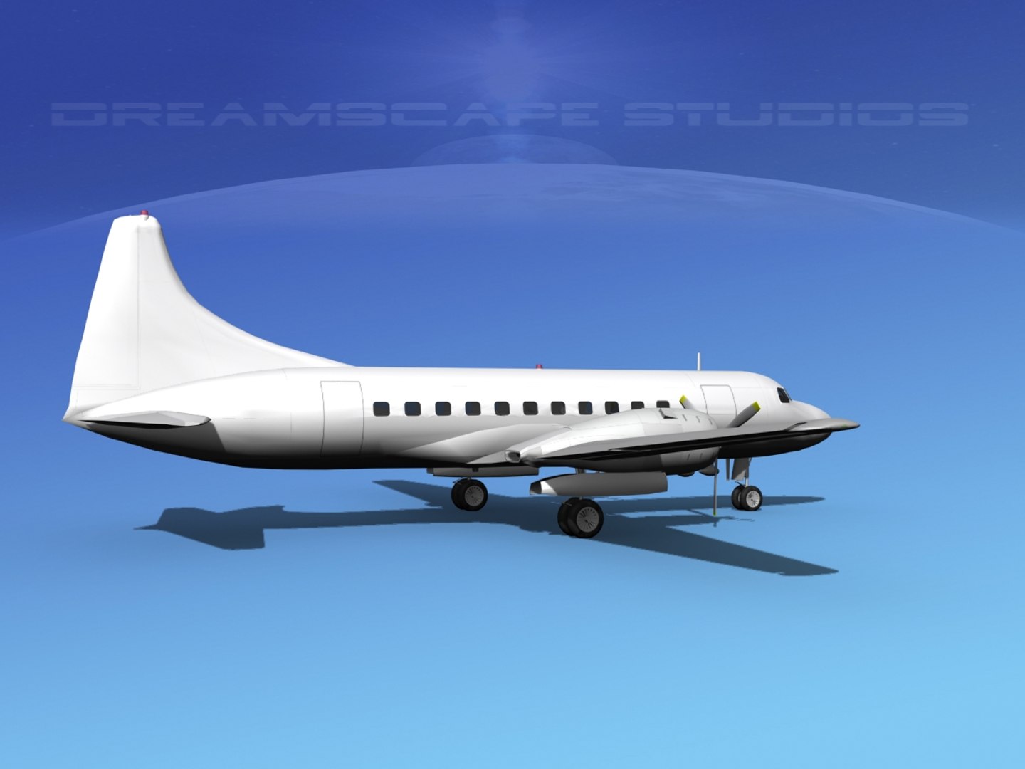 3d model propellers convair 340