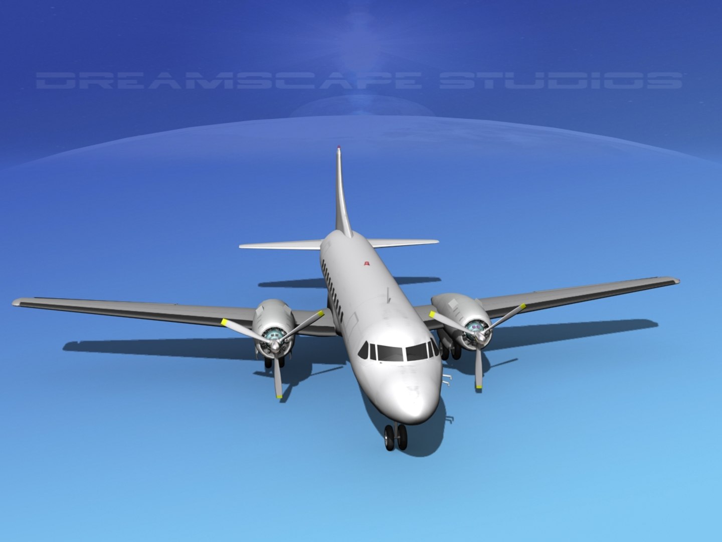3d model propellers convair 340