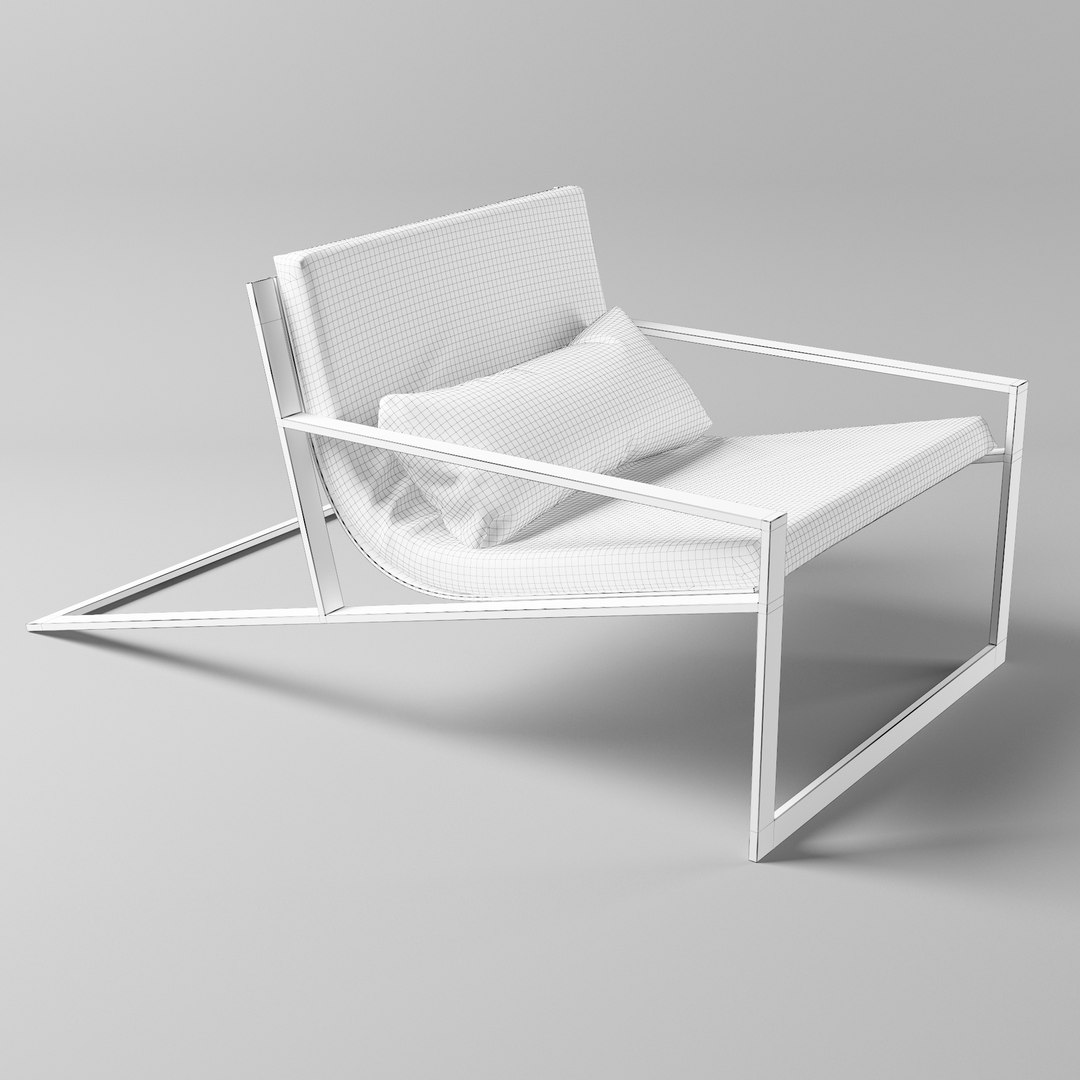Blau Singular Lounge Chair 3D Model - TurboSquid 1381479