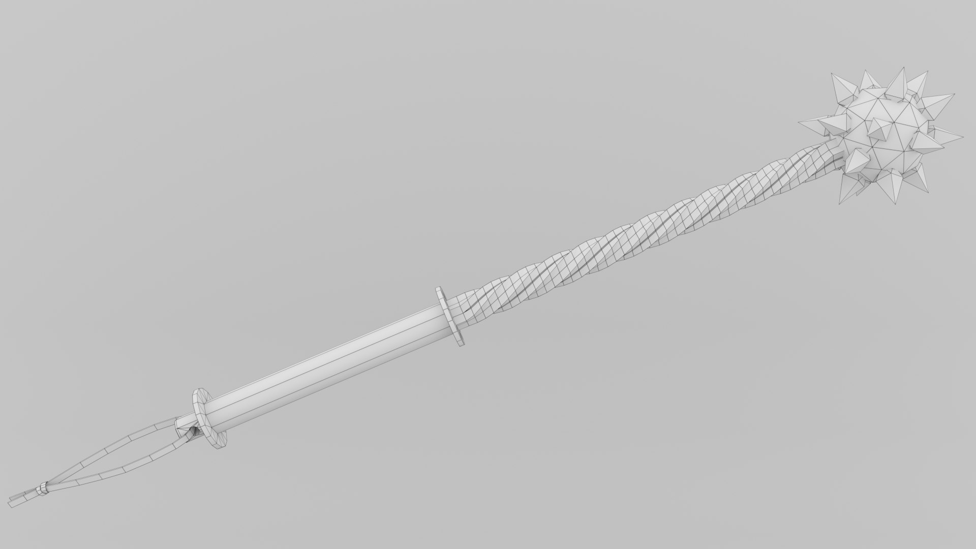 3d medieval mace morgenstern model